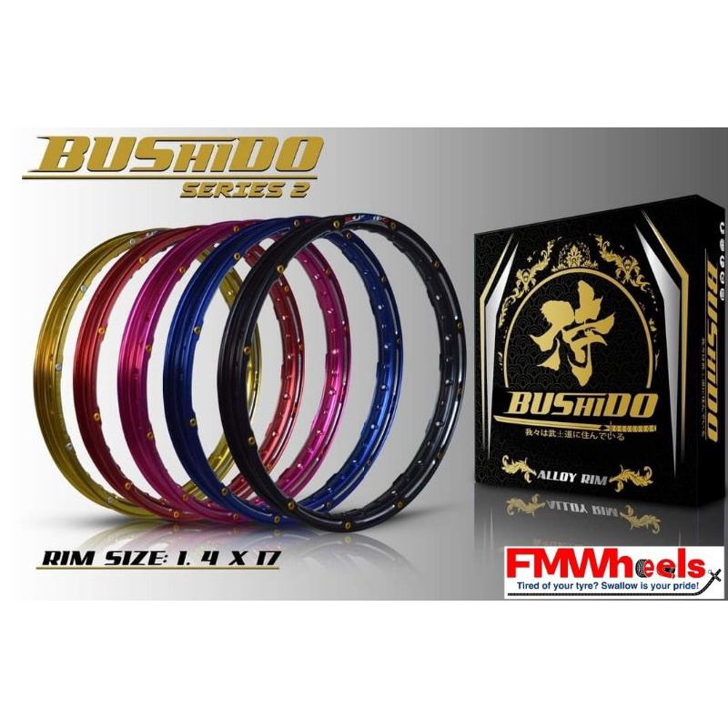 BUSHIDO CNC SERIES SUPER PREMIUM RACING ALLOY RIM ( Pair of 1.40x17 ...