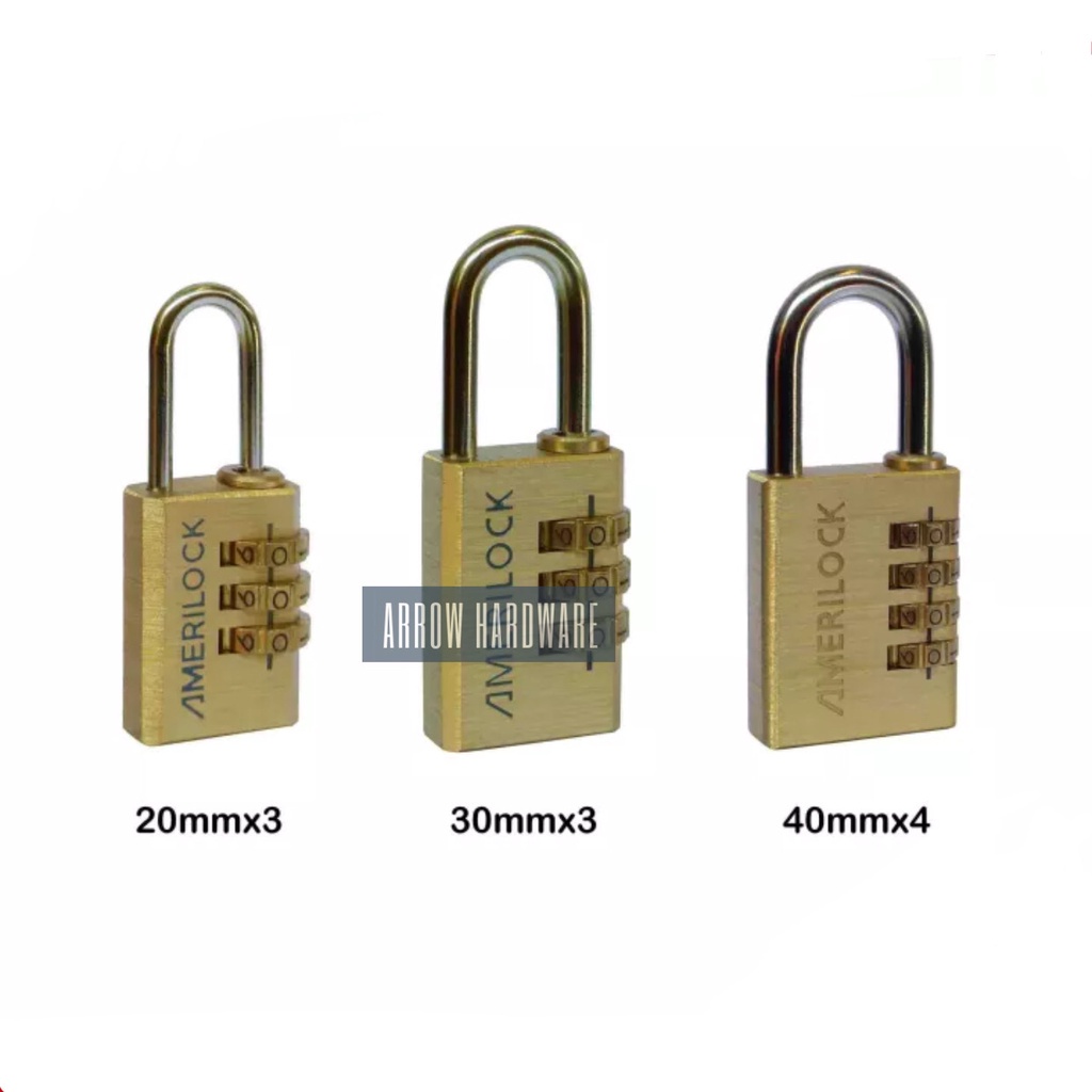 Happy Small Padlock for Locker and Luggage Number Combination | Shopee ...