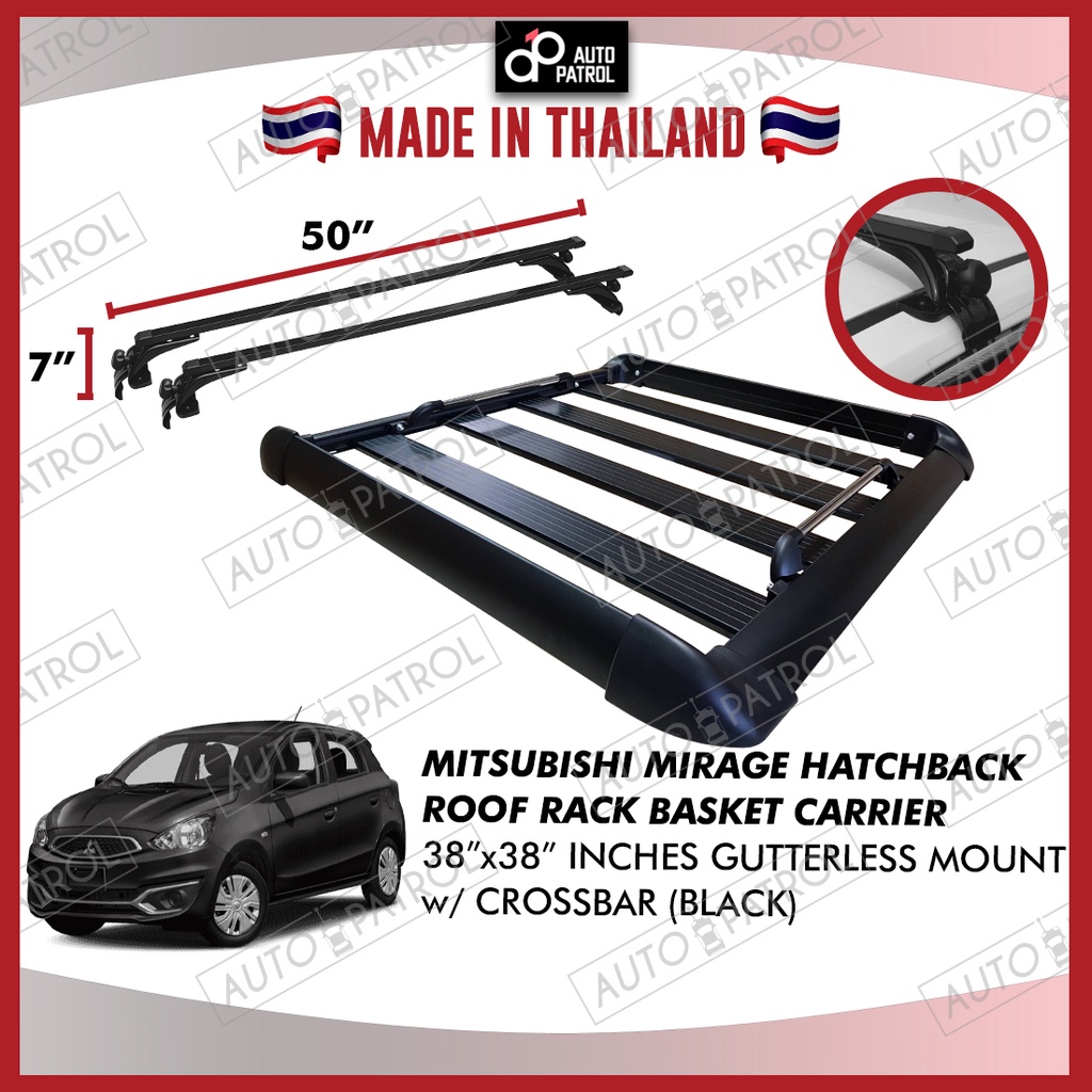 Mirage Hatchback Aerorack Roof Rack Carrier Car Basket 38"x38" Black ...