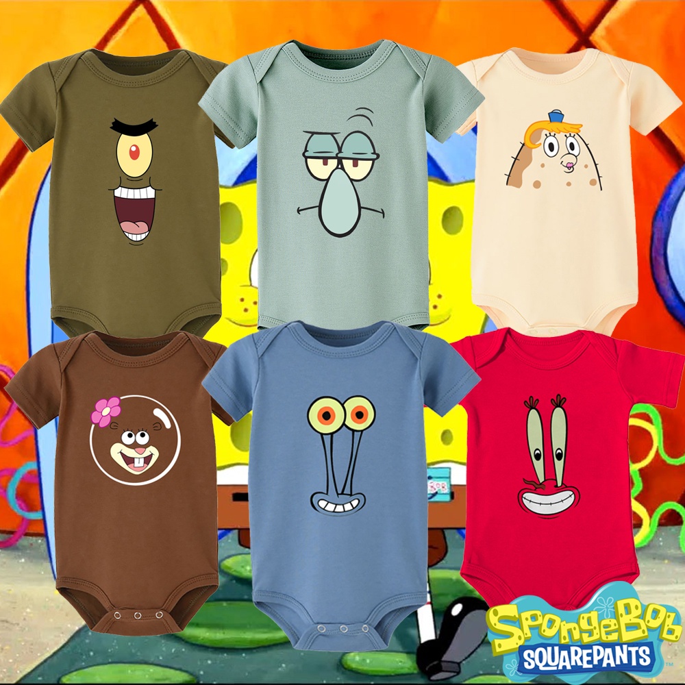 Spongebob Themes Cotton Baby Onesie Cute Boys Girls Newborn Baby Romper ...