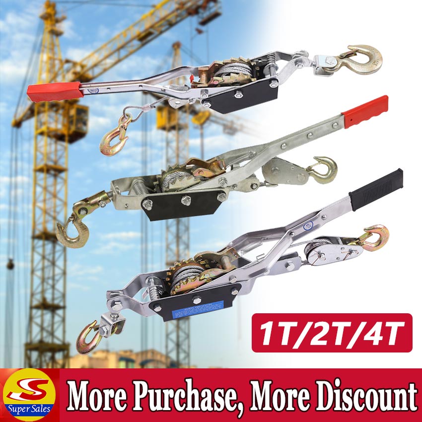 【CLEARANCE】1Ton Wire Rope Tensioner Ratchet Hand Power Puller Tighten ...