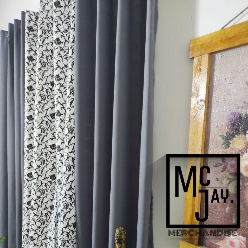 MCJAY - 3in1 Rose Ring Curtain Set (6ft/6.6ft/7ft) - Sold per PIECE/SET ...