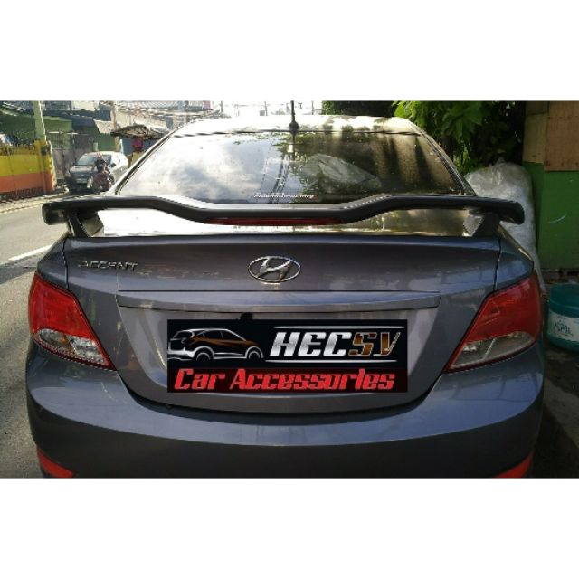 Hyundai Accent 2011-2018 Spoiler Matte Black | Shopee Philippines