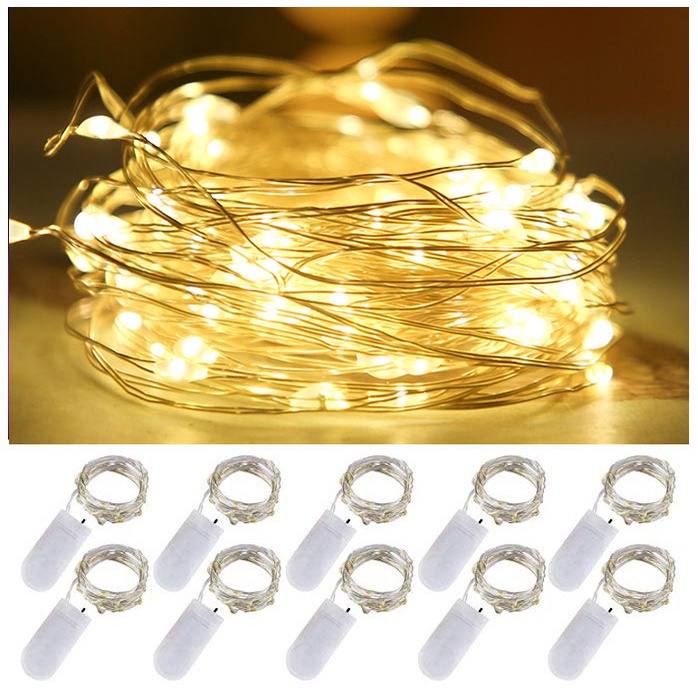 2M LED Warm White Color String Lights Party Copper Wire Lights Indoor ...