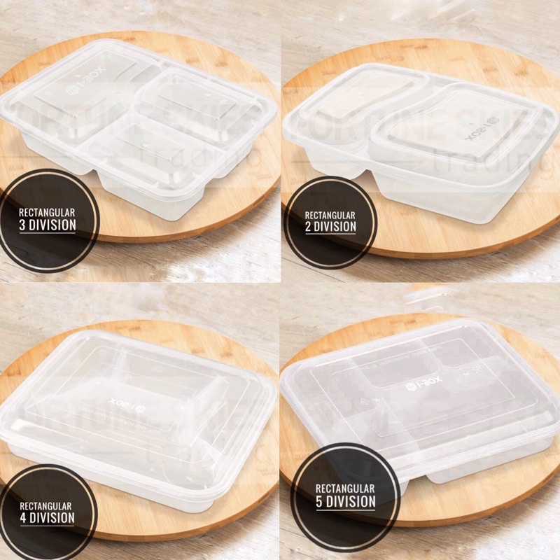 IBOX Division Bento Box Microwavable Container (2, 3, 4, 5 Division ...