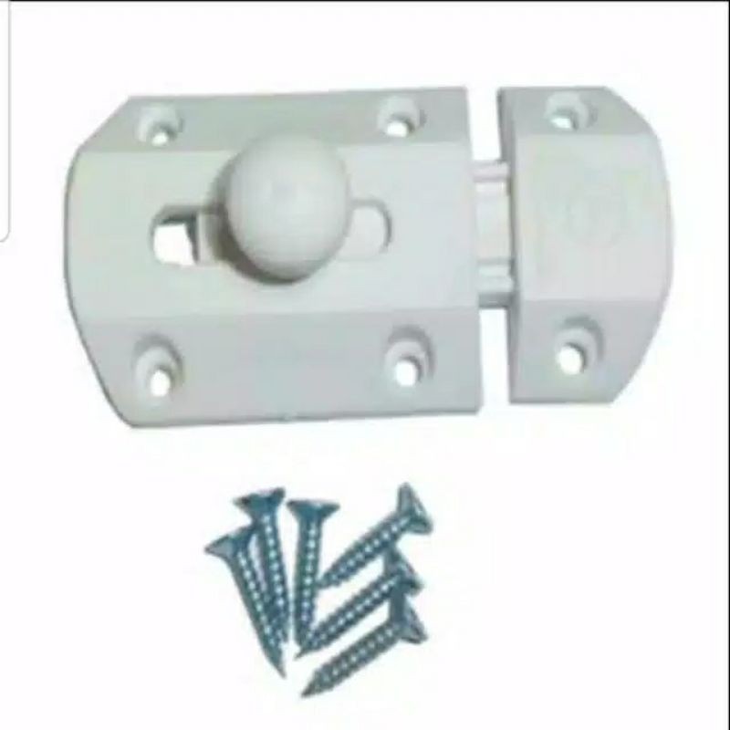 Pvc Bathroom Lock Slot Latch / Plastic Slot / Bathroom Lock | Shopee ...