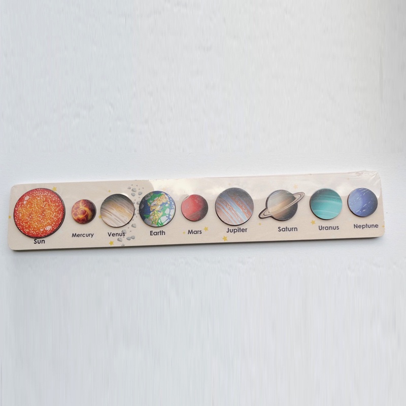 Eight Planets Puzzle Toy Sun Earth Solar System Montessori Wooden ...