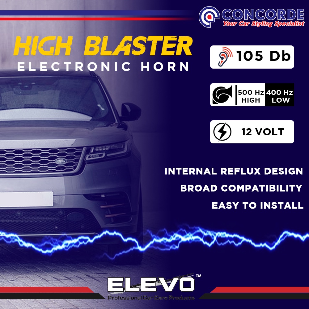ELEVO HIGHWAY BLASTER ELECTRONIC HORN 105DB 4AX2 | Shopee Philippines