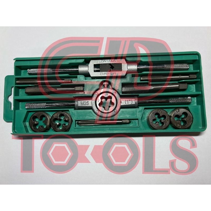 12 Pcs Tap and Die Set Metric Tap Wrench and Die Pro Set | Shopee ...