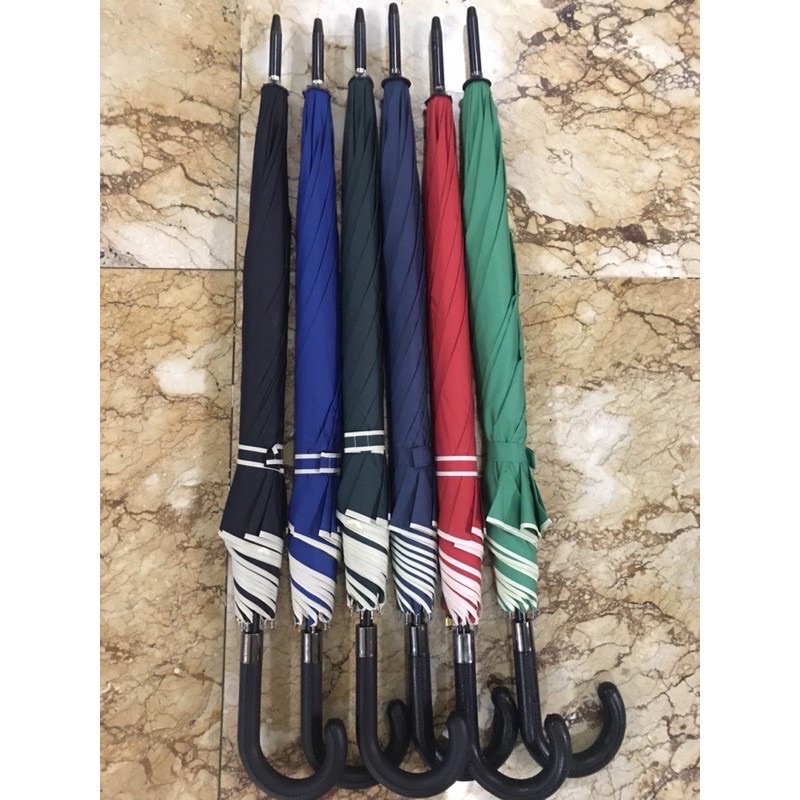 J Handle 23" Long Umbrella Metal Tips with Spring Pongee Material High ...