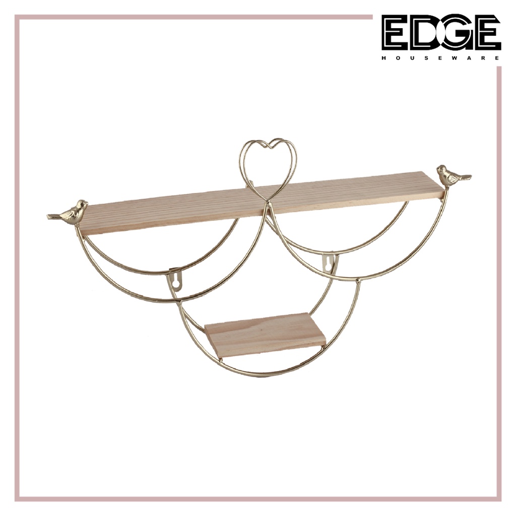 Edge Wall Shelf 46x28cm Rustic Wood Floating Shelves, Hanging shelves ...