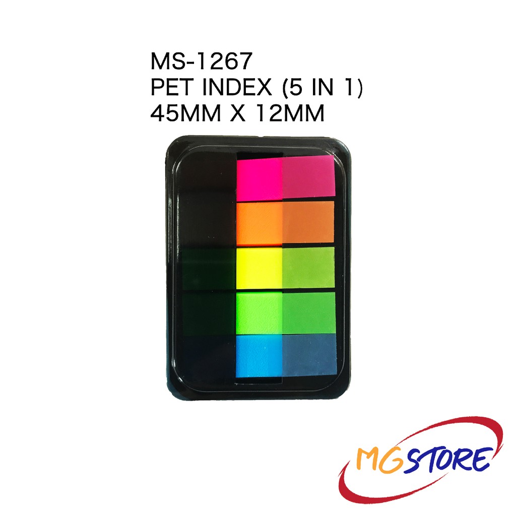MS-1267 PET Index (5 in 1) 45mm x 12mm | Shopee Philippines