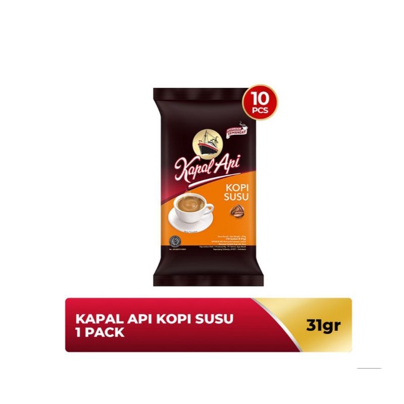 Kapal Api Instant Milk Coffee 10 x 31 g | Shopee Philippines