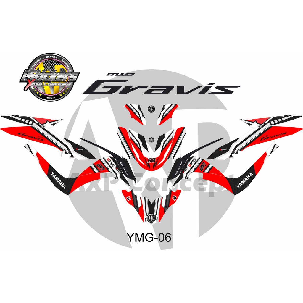 Yamaha Mio Gravis Decal Kit YMG-06 | Shopee Philippines