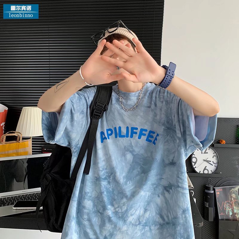 【Plus Size】M-5XL 6XL 7XL Fashion Men's Oversized tshirt Loose Short-Sleeved T-Shirt Korean Ins ...