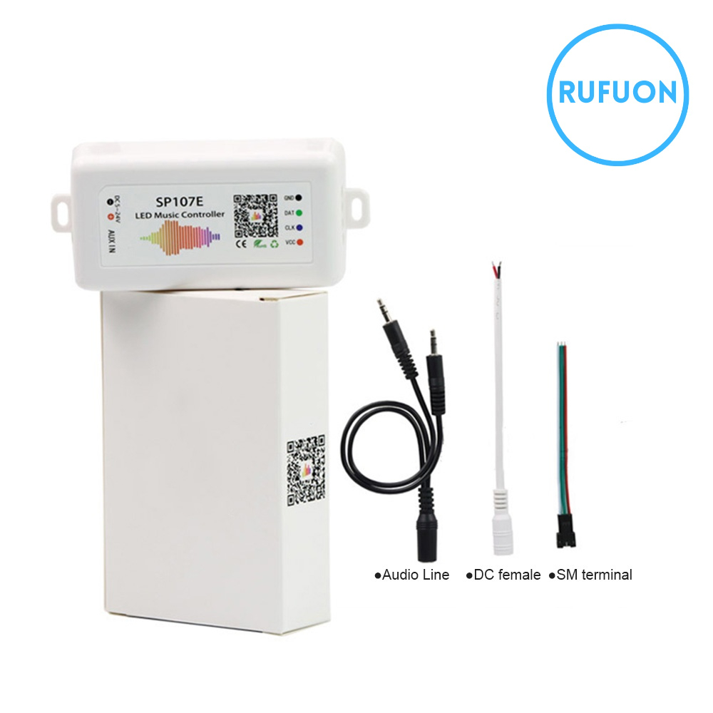 5-24V SP107E Symphony Light Bar WS2812B Spectrum Controller Bluetooth ...