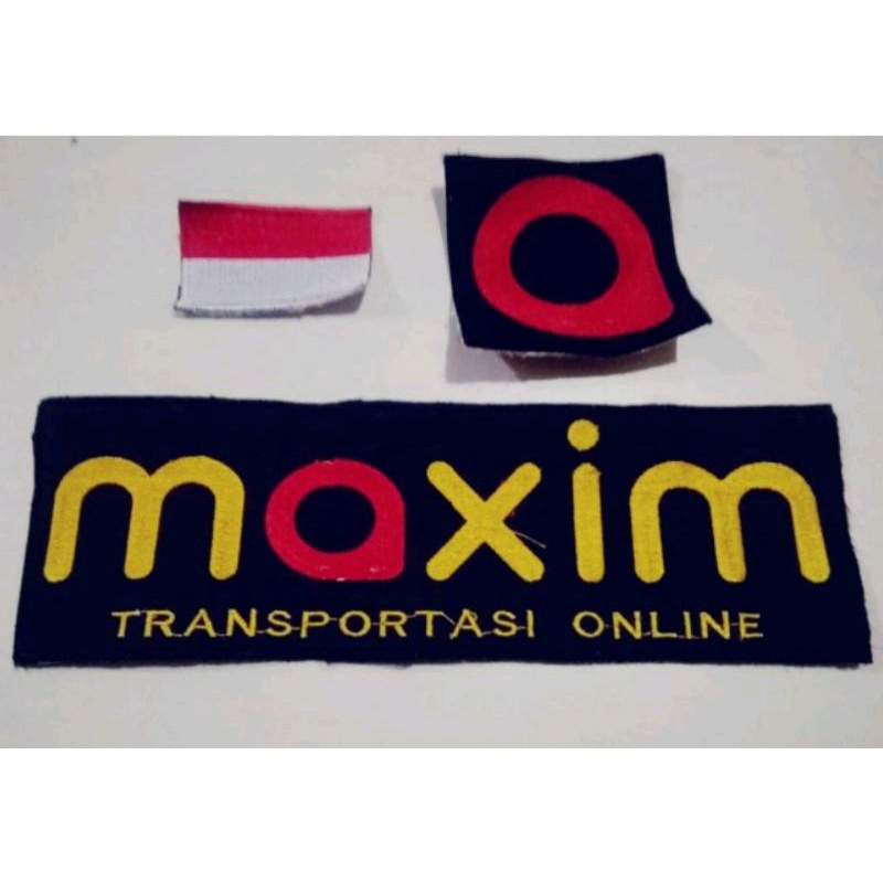 Maxim logo embroidery emblem embroidery (3 pcs) Eat traveloka | Shopee ...
