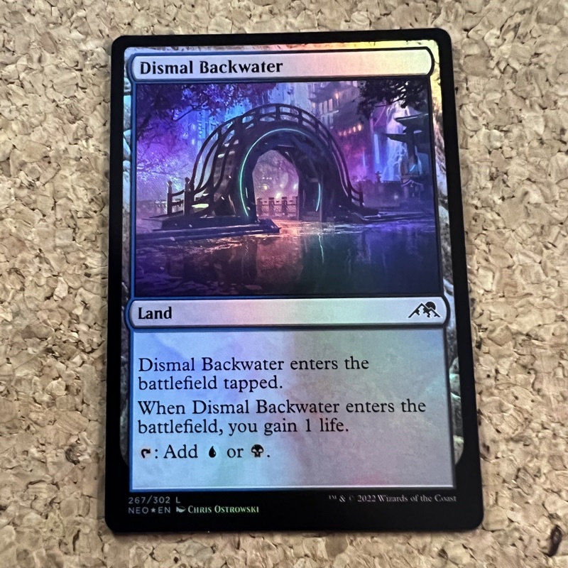 MTG DISMAL BACKWATER (LAND) KAMIGAWA NEON DYNASTY (BLUE BLACK) MAGIC ...