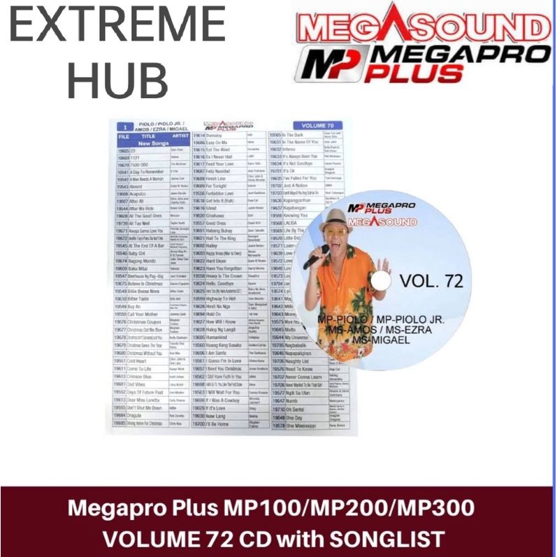 MEGAPRO PLUS UPDATED CD VOL.72 ONLY FOR MP-100NS / MP-100NS JR / MP-200 ...