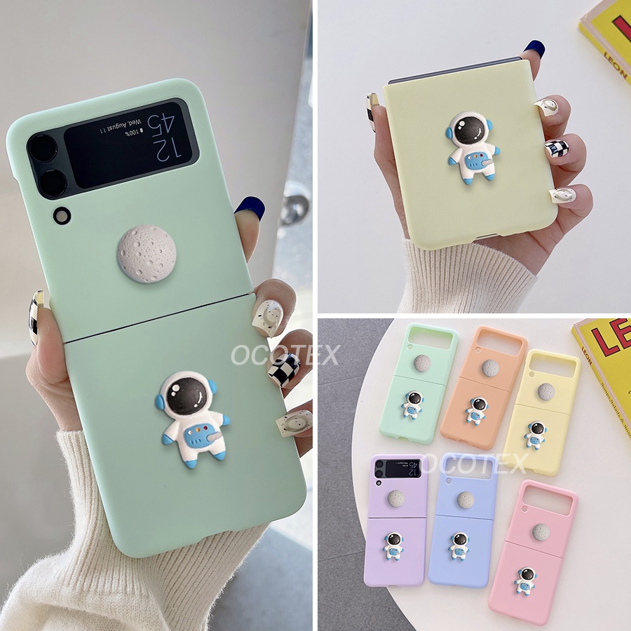 Samsung Galaxy Z Flip 4G Flip3 5G Fashion Cute Cartoon DIY Astronaut ...