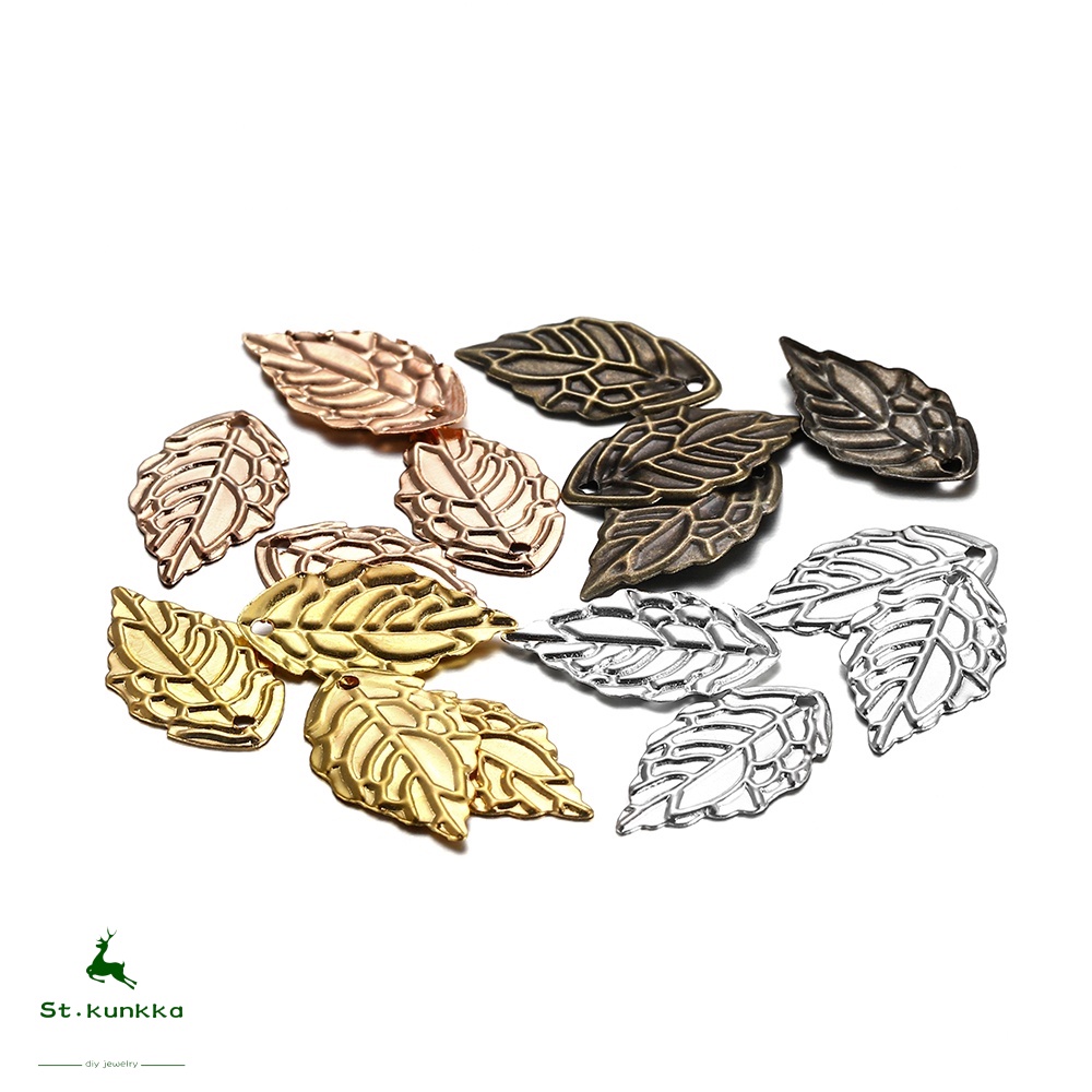 St.Kunkka Leaf Shaped Metal Material Head Accessories For Diy Hairpin ...