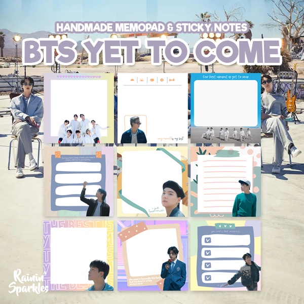 [FREE PHOTOCARD] BTS YET TO COME PROOF Handmade Memopad & Sticky Notes ...