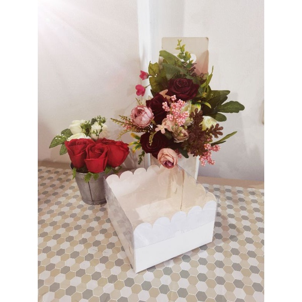 PUTIH White Mica BOX - Sponge BOX - BROWNIES BOX - Cardboard 15x15x10 ...