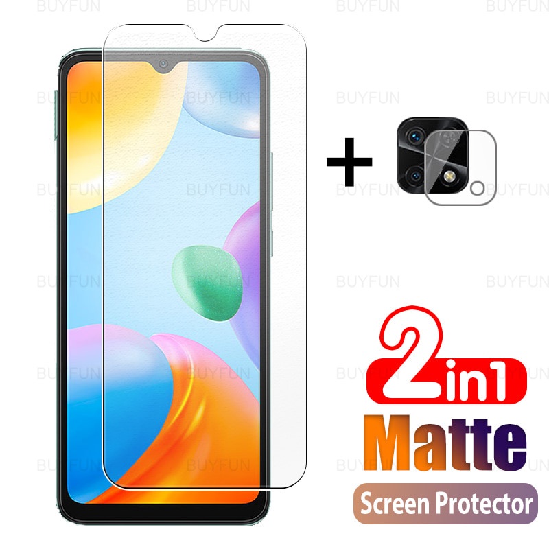 2in1 Matte Tempered Glass For Xiaomi Redmi 10C 6.71'' Camera Lens ...