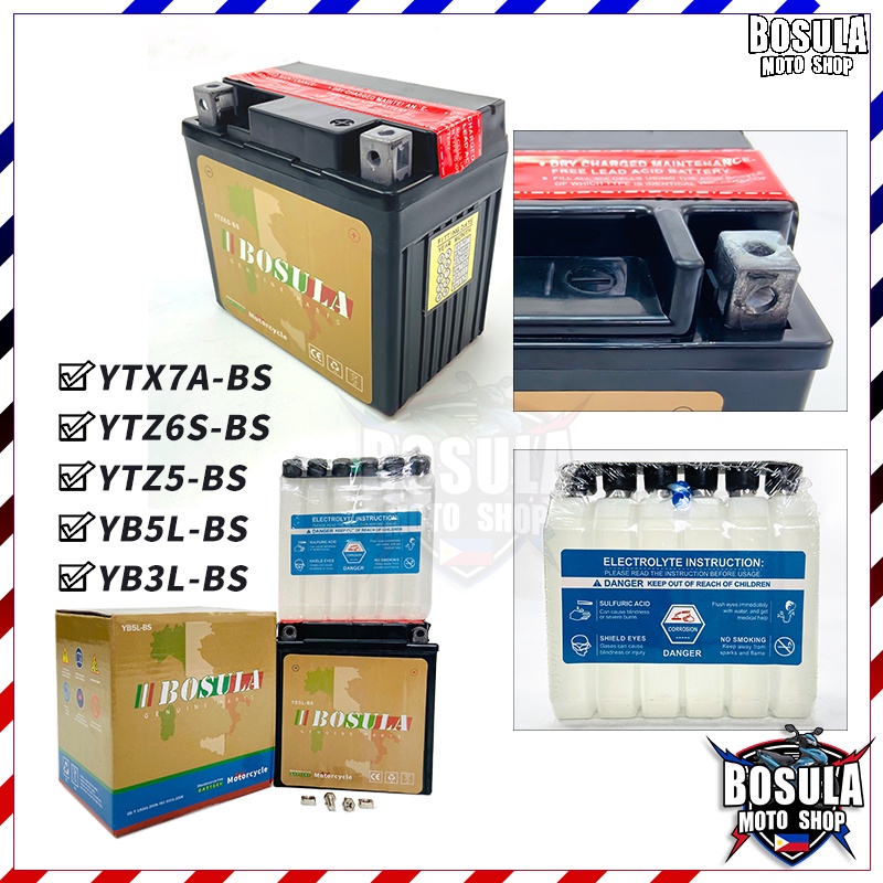 BOSULA Lead-Acid cell YB3L-BS YTZ5-BS YTX4L YB5L-BS YTZ6S-BS YTX7A-BS ...