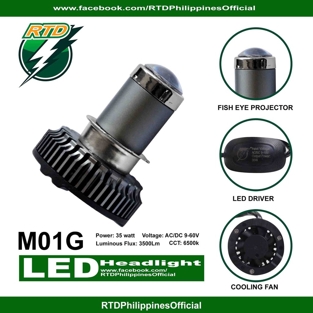 Original RTD Rayton LED Headlight M01G (M01G) Projector Light | RTD ...