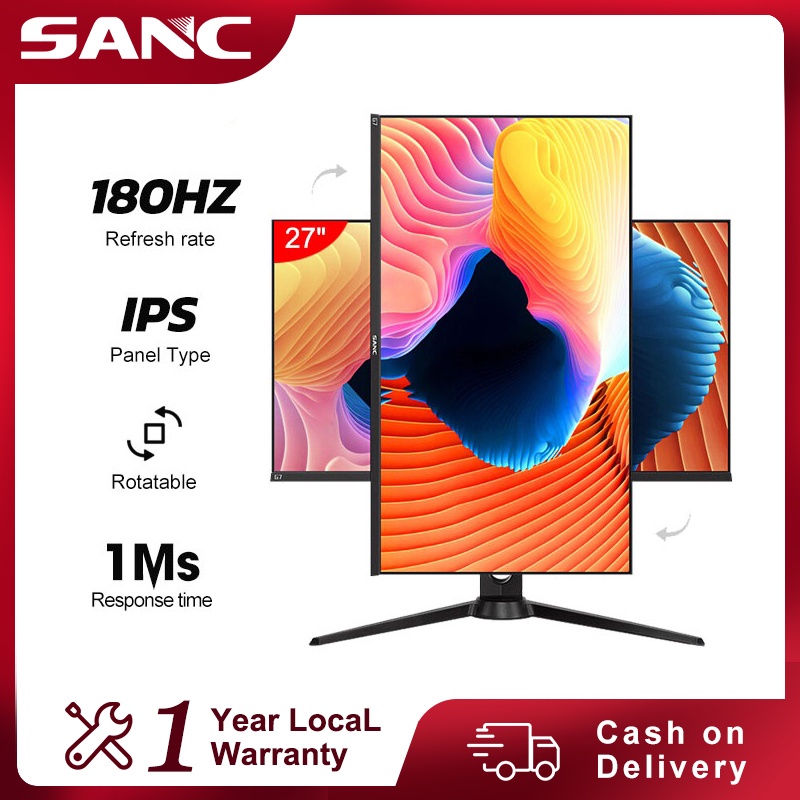 [27 inch Monitor]IPS Monitor 180HZ 1MS 2K Gaming Monitor Desktop ...
