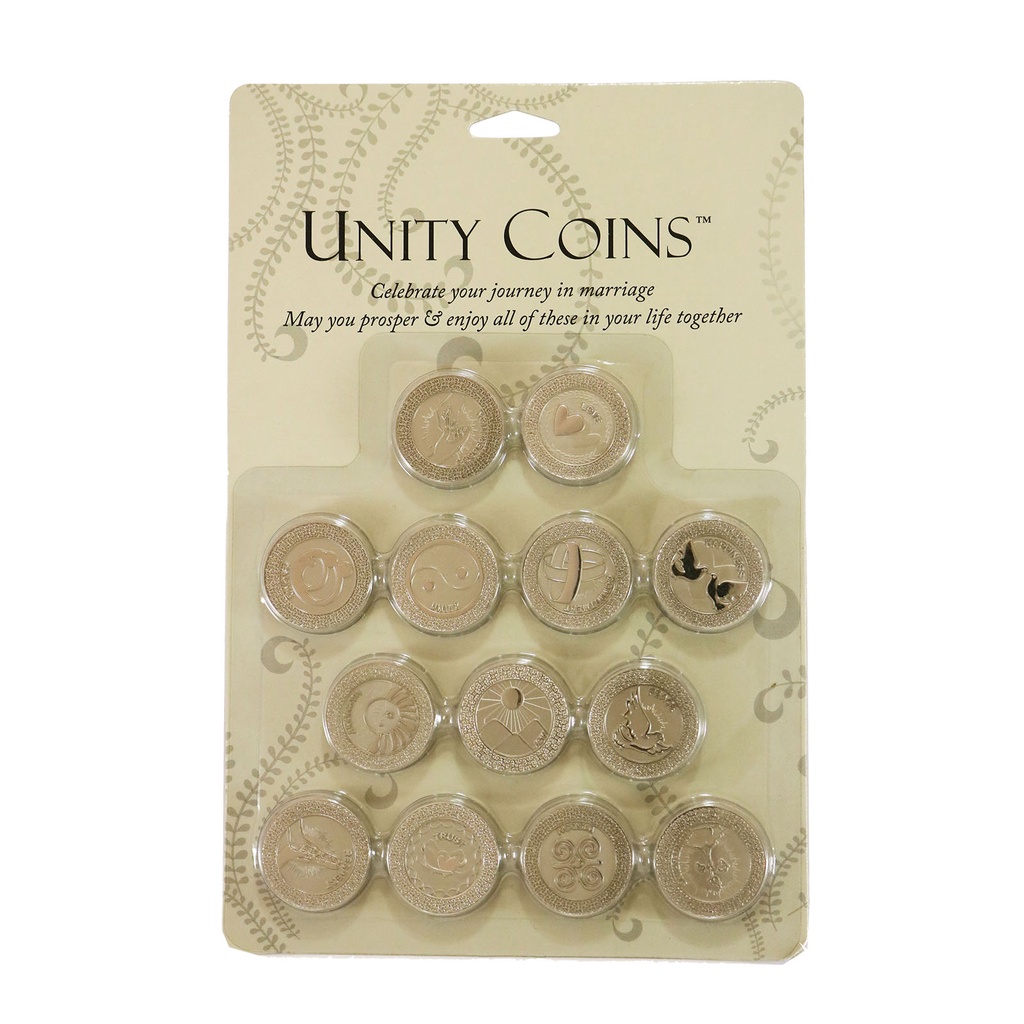 Wedding Arrhae Unity Coins in Blister Pack (Silver) Wedding Arras Las ...
