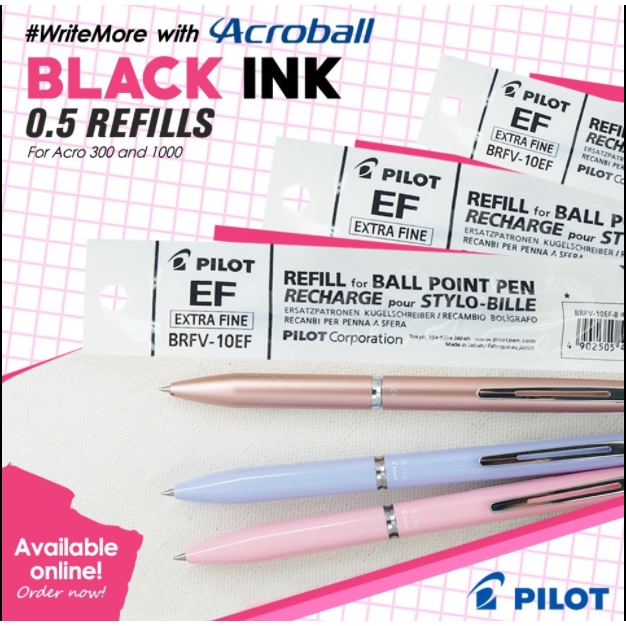 PILOT ACROBALL REFILL 0.5mm | Shopee Philippines