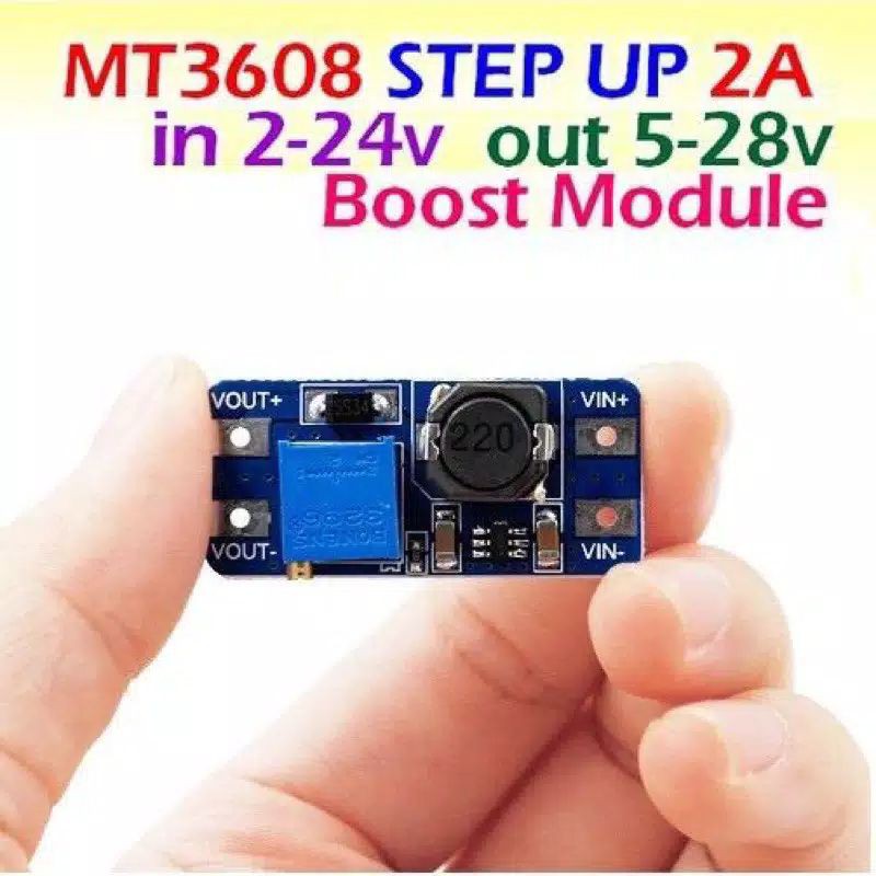 Mt3608 Step Up Boost Converter Mini Module 2-24V to 5-28V 2A Kite Step ...
