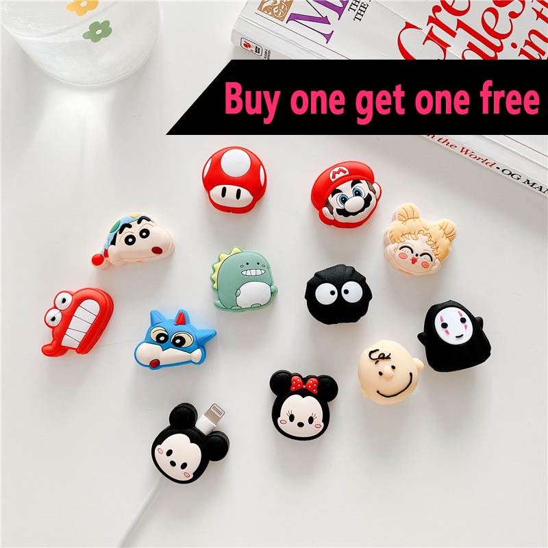 Cable protector, data cable cartoon protective cover, charging head ...