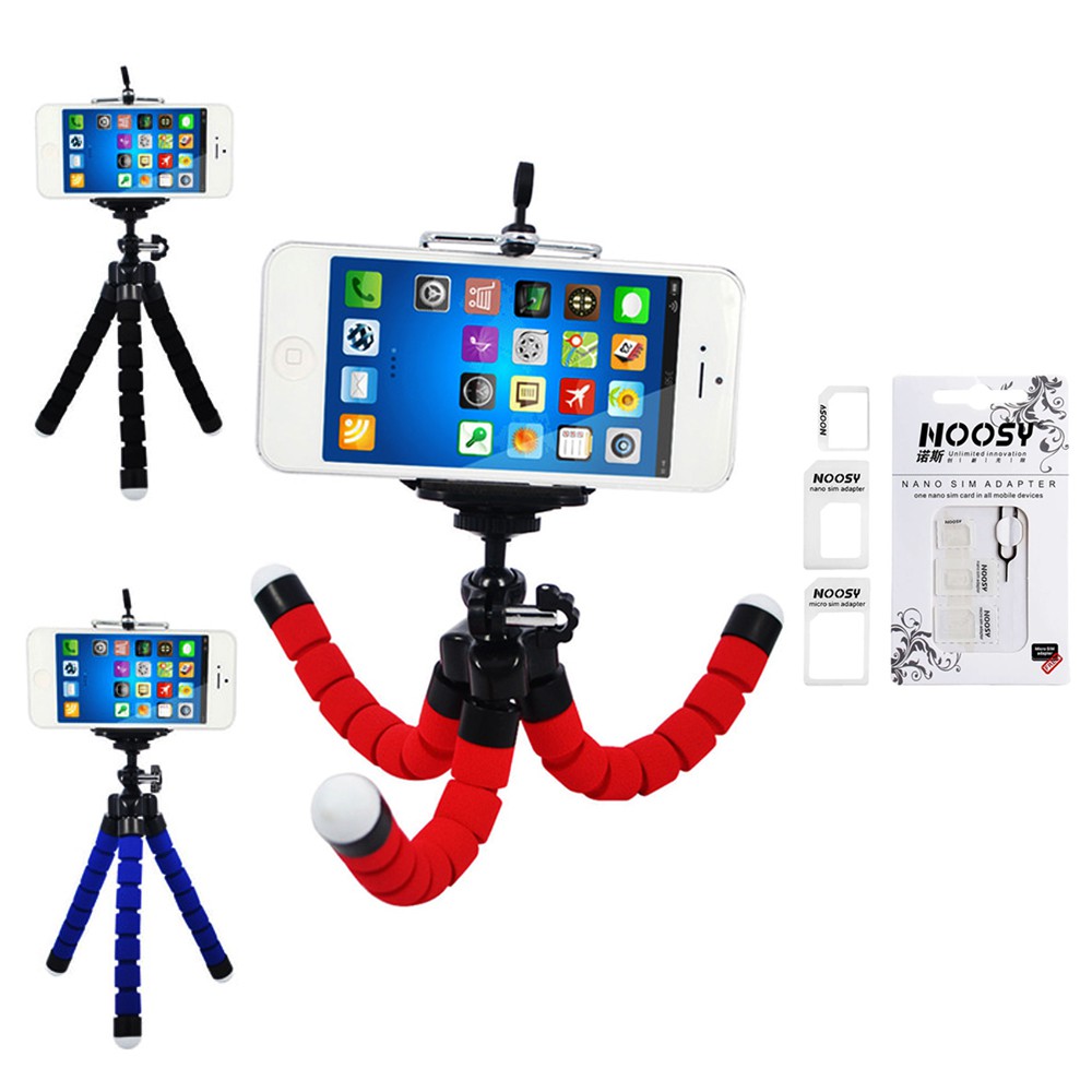 Tripod Spider Flexible Mini For Smartphone (Free Noosy Sim Card Adapter ...