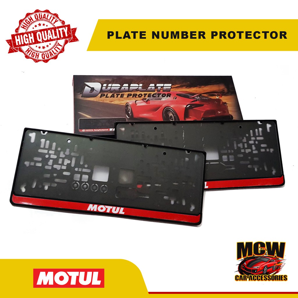 Motul Plate Cover Duraplate Holder Plate Number Protector | Shopee ...