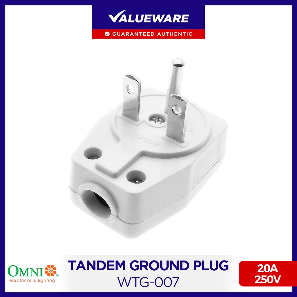 OMNI Tandem Ground Plug 20A 250V | WTG-007 | Shopee Philippines
