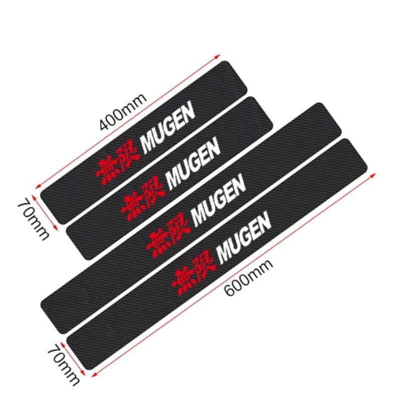 4 pecs carbon mugen stickers 3D carbon foot safety stickers car ...