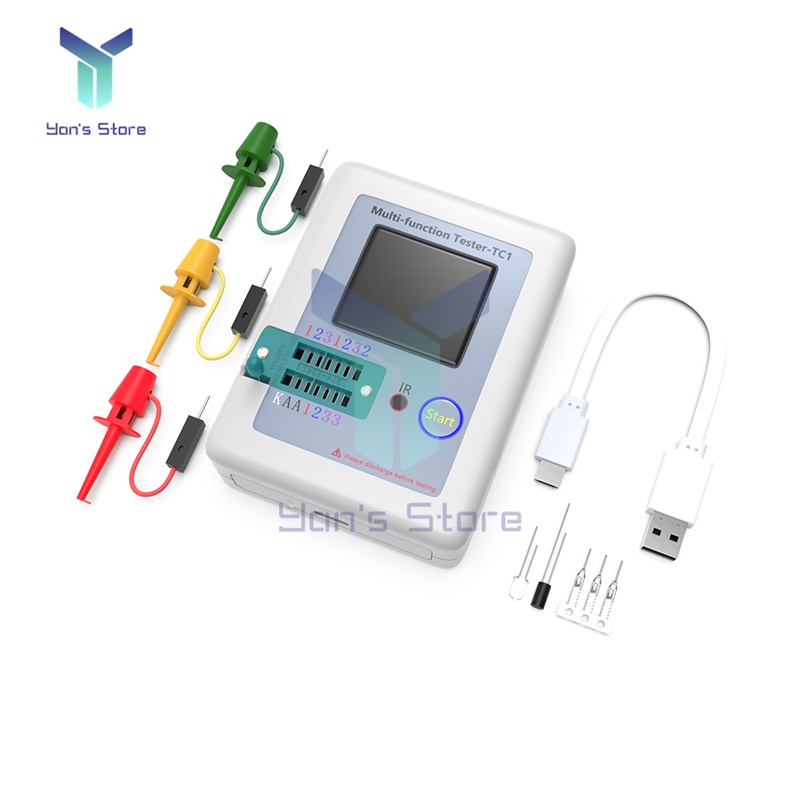 LCR-TC1 1.8 Inch TFT LCD Display Multi-meter Transistor Tester Diode ...