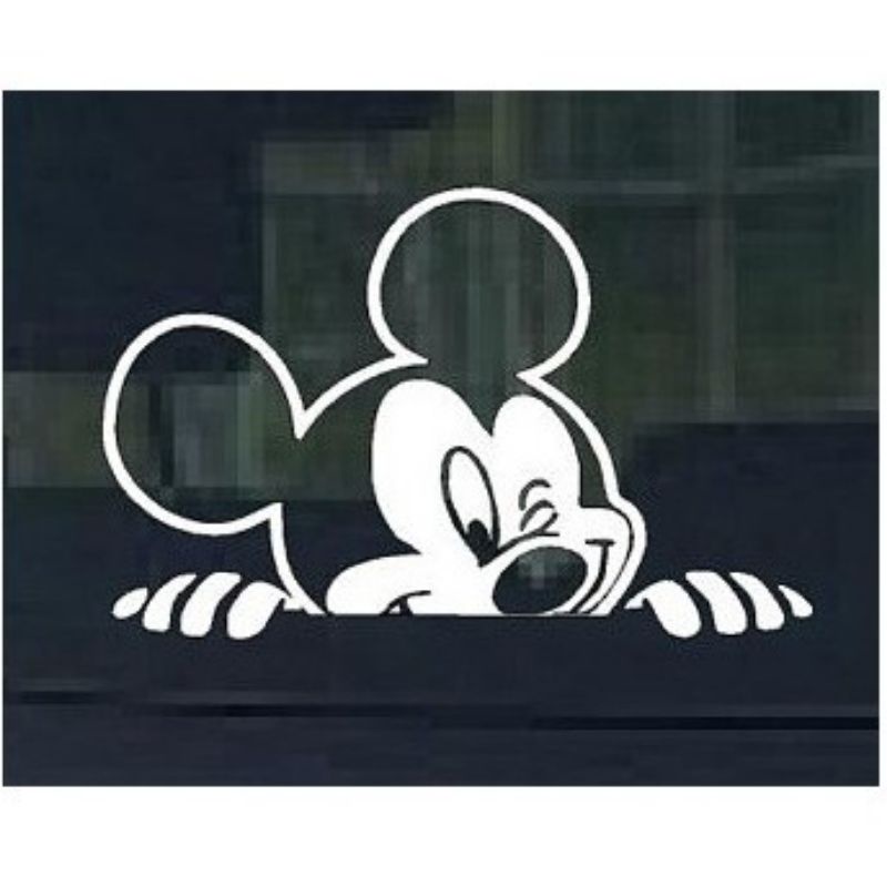 Mickey Car sticker Peek sticker cutting | Shopee Philippines