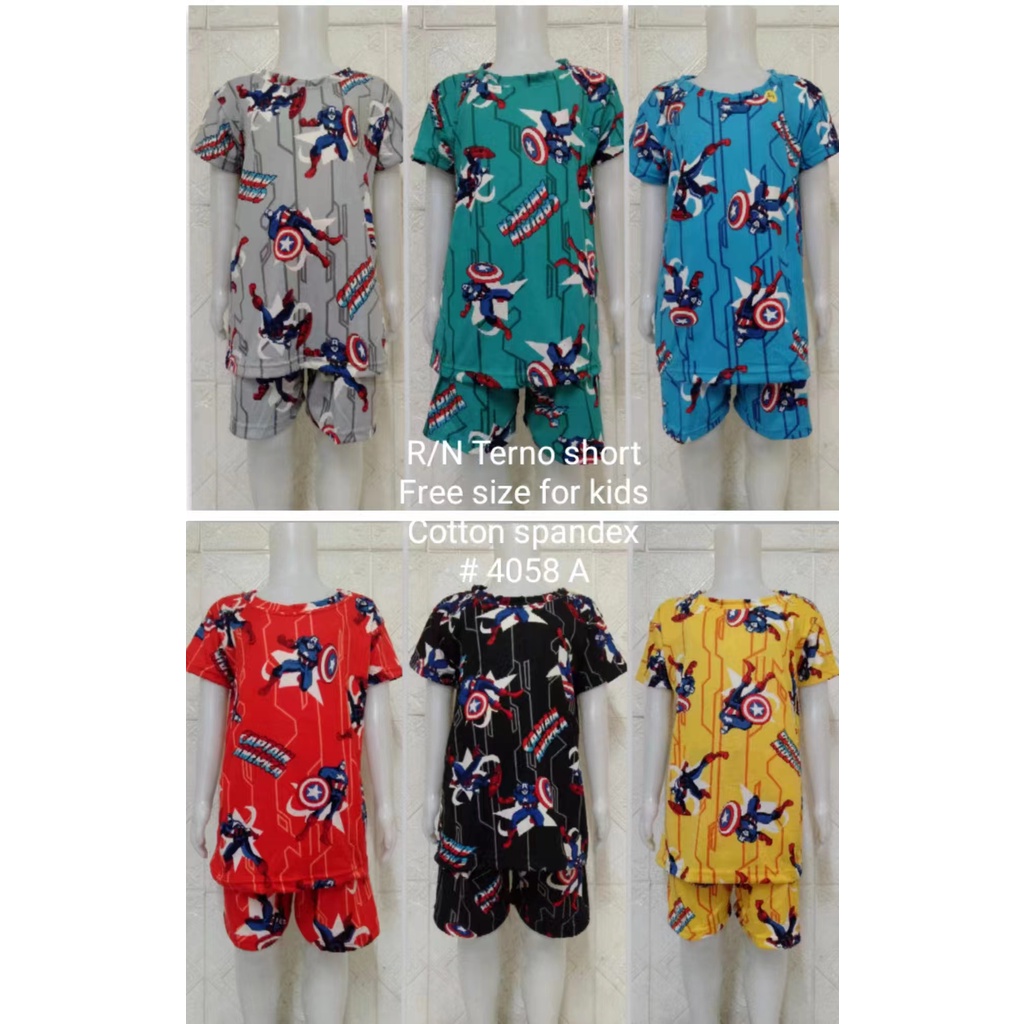 Assorted Pambahay Terno Short for Kids (can fit up to 10 yrs old ...