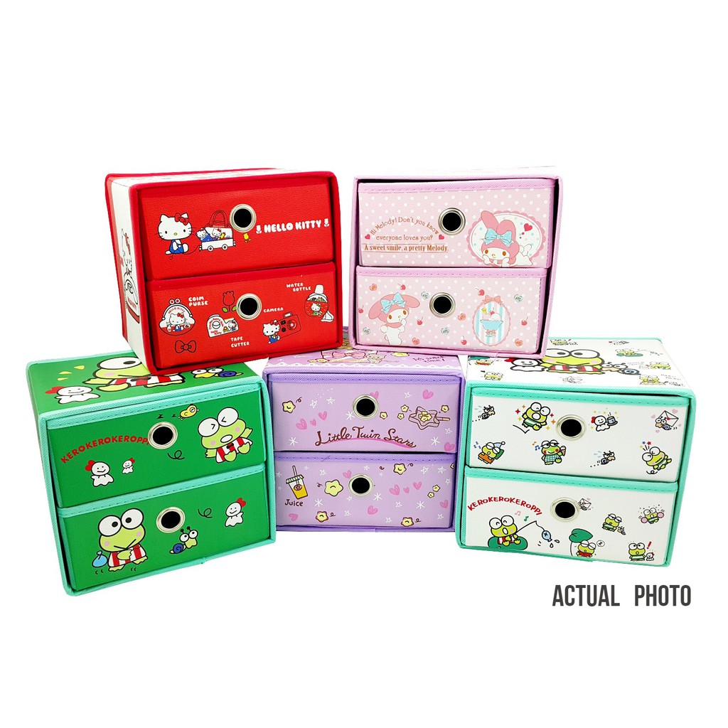 Collapsible 2 drawer desktop organizer HelloKitty LittleTwinStars ...
