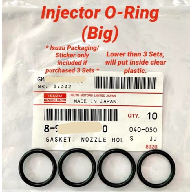 ISUZU GENUINE OUTER INJECTOR O-Ring, COPPER WASHER, SLEEVE GASKET (Set ...