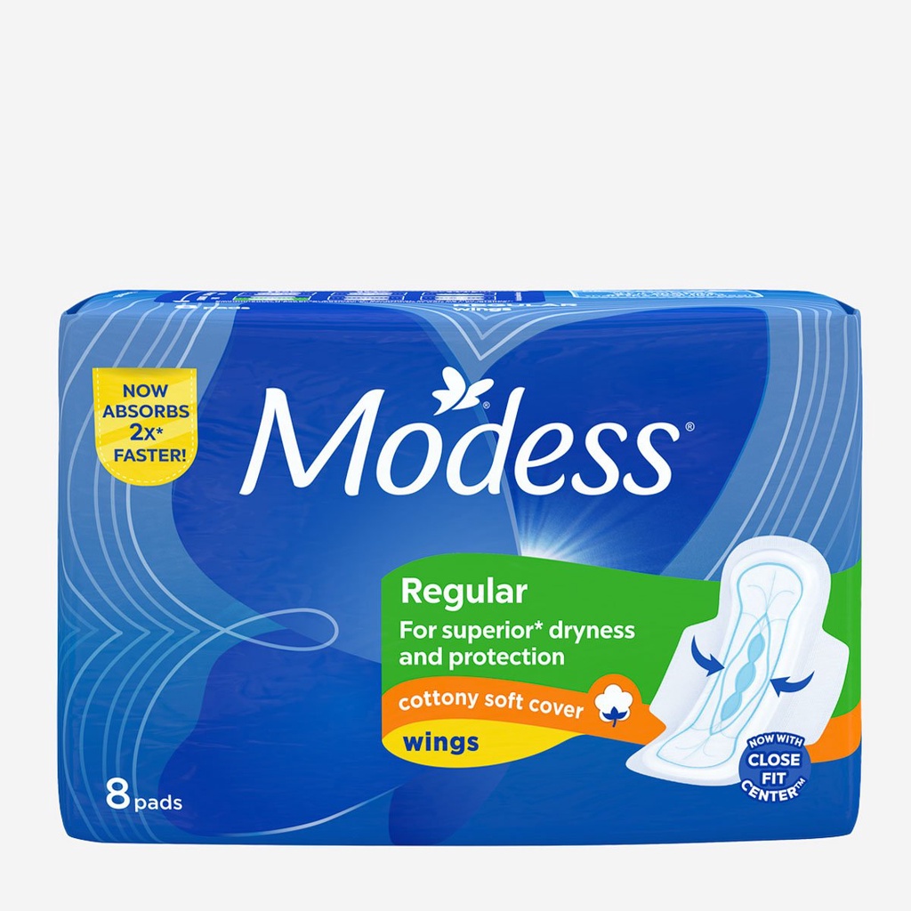 Modess Regular Cottony Soft Sanitary Pad with Wings 32s | Shopee ...