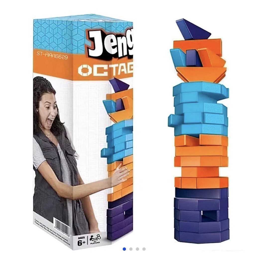 Colorful Octagon Blocks Stacked High Toys Home Party Game Toys | Shopee ...