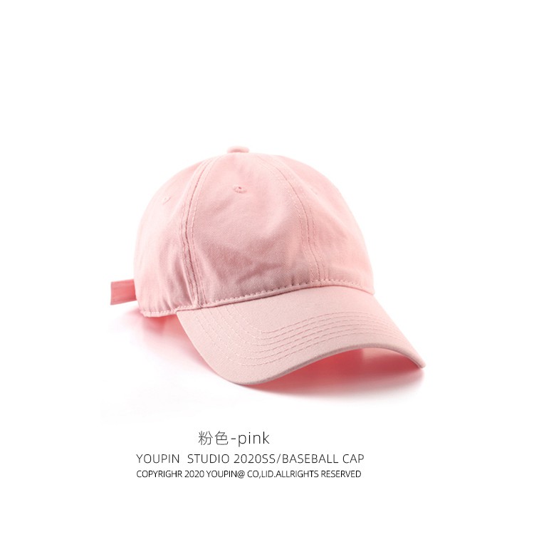 Summer washed cotton solid color Japanese baseball cap ins men and ...