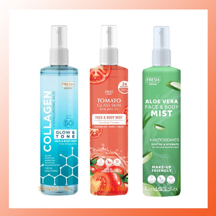 Fresh Skinlab Tomato / Collagen / Aloe Vera Face and Body Mist (150ml ...