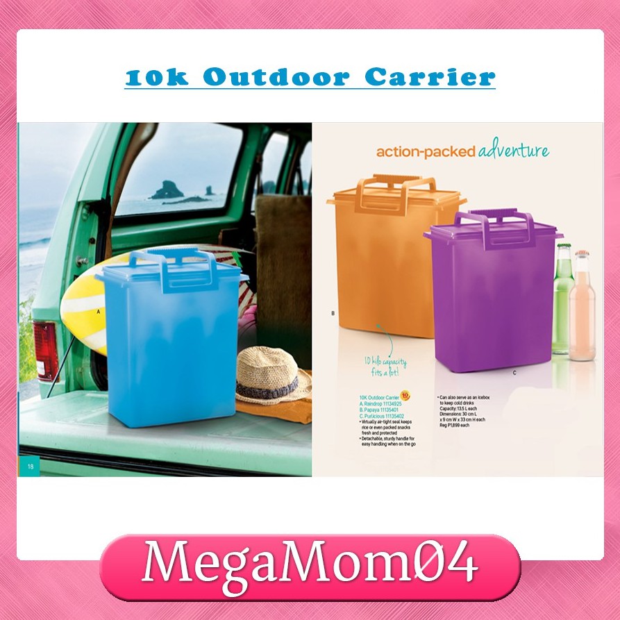Outdoor 10K Carrier Large Food Storage Organizer Big Tupperware 13.3L ...
