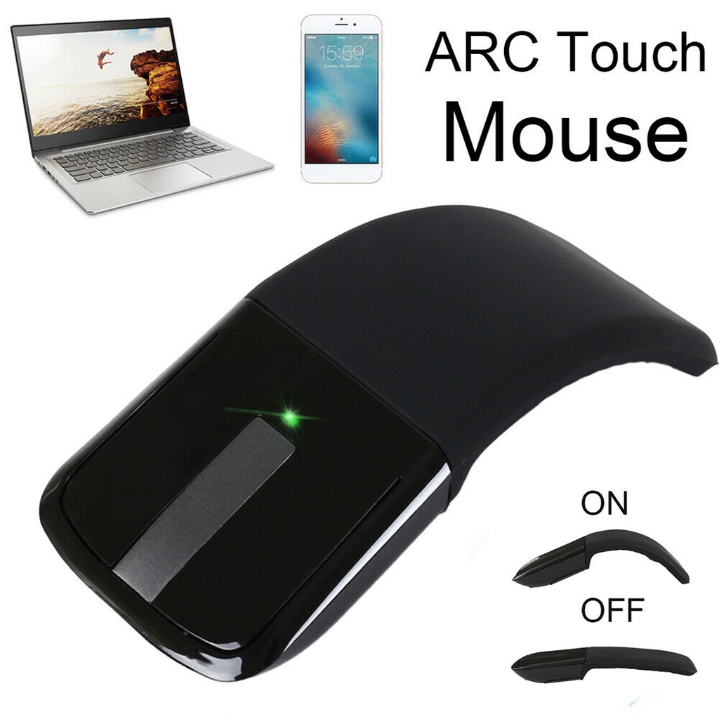New Mute Mouse Arc Touch Foldable Wireless Mice Microsoft Surface USB ...